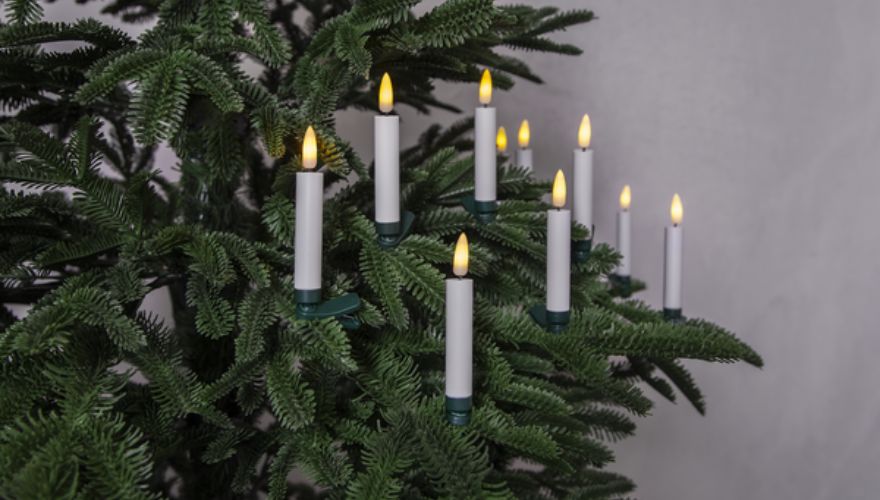 LED bezvadu sveces ar pulti Ziemassvētku eglei Star Trading Flamme 3D ...
